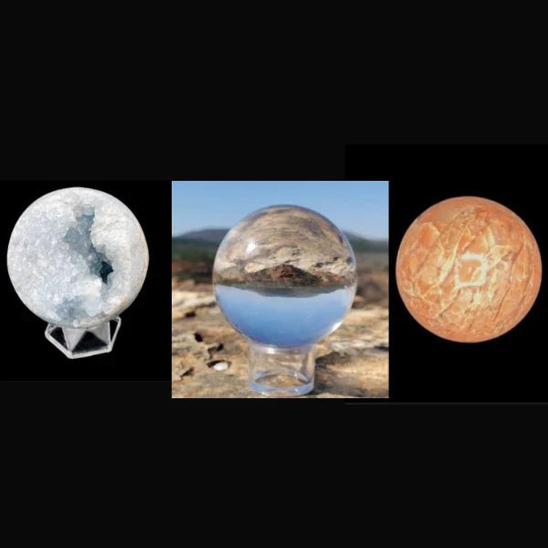 Hand-crafted Carved Stone and Mineral Spheres for Sale – Ron Coleman Mining