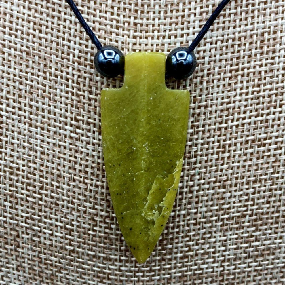 Green Olive Jade Arrowhead Necklace – Ron Coleman Mining