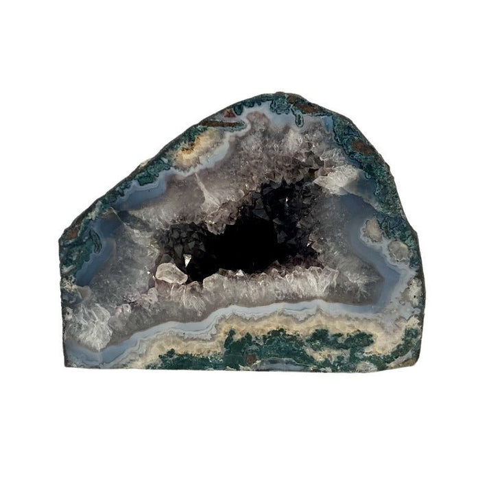 Half Geode Amethyst Cathedral Specimen for Crystal Healing