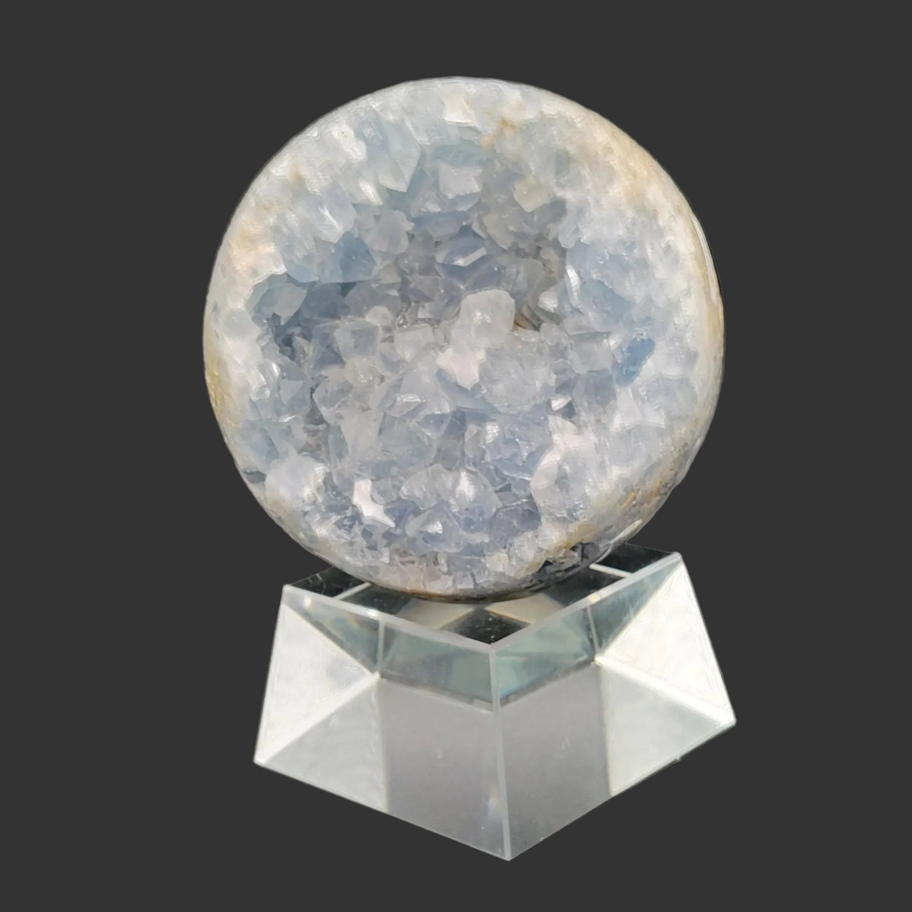 Large Blue Celestite Sphere - Stunning Tabletop Decor