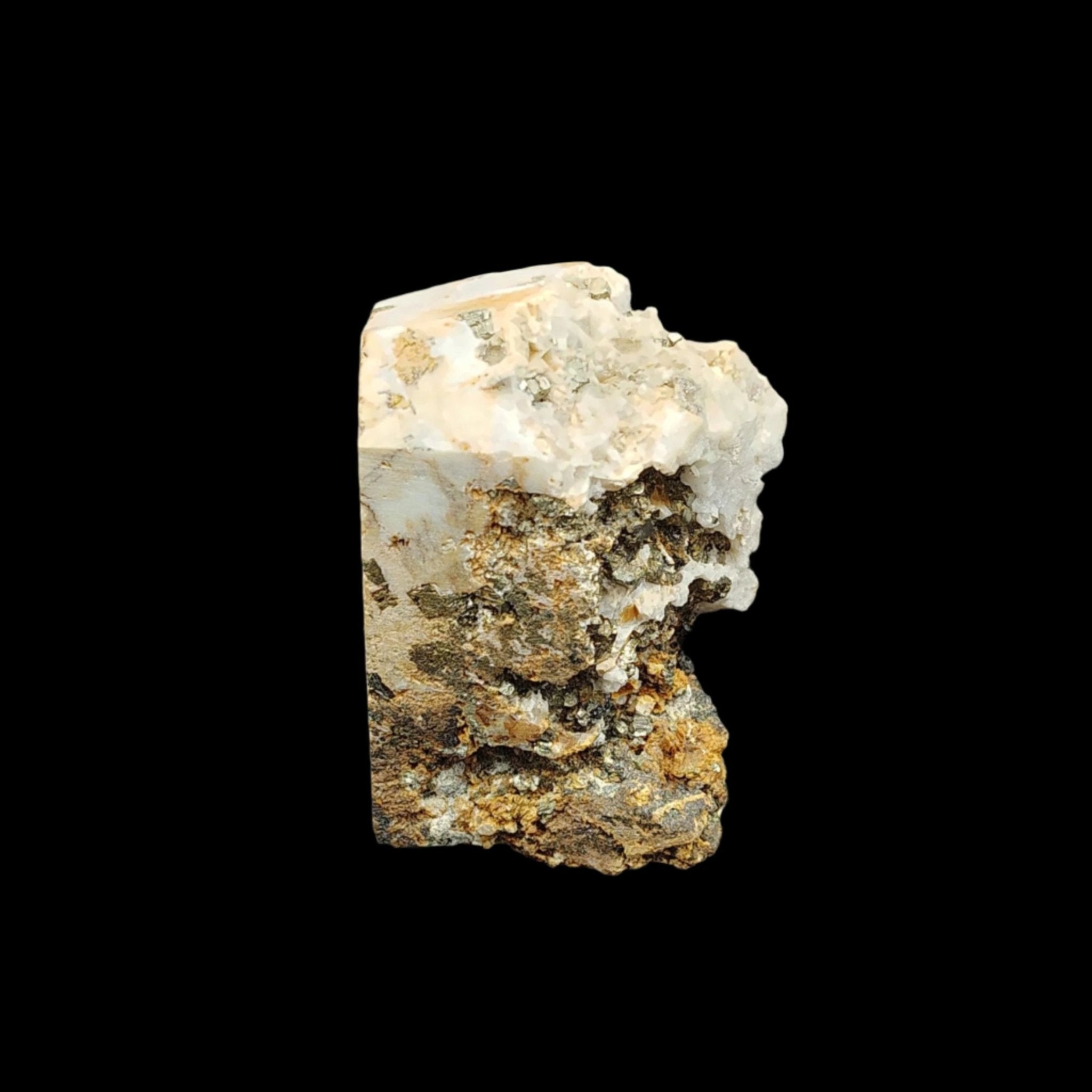 Pyrite On Dolomite With Copper Free Standing Specimen