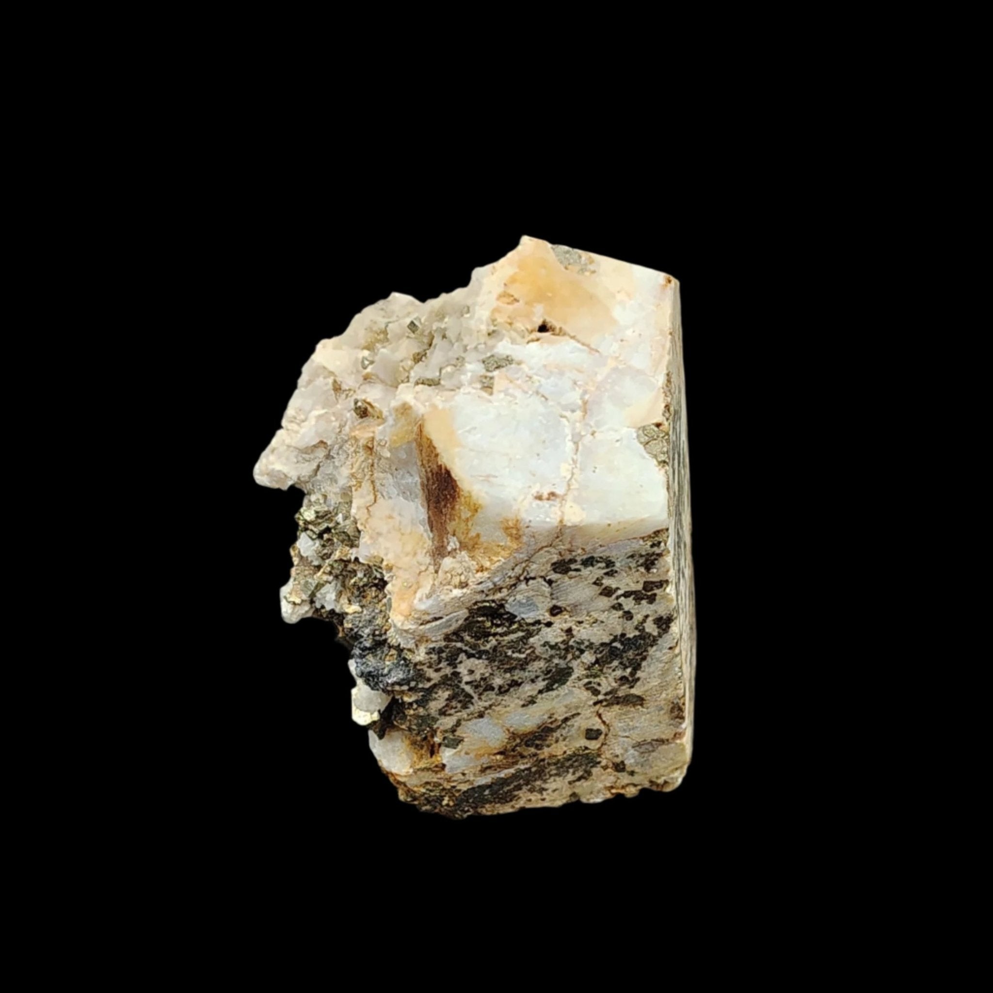 Pyrite On Dolomite With Copper Free Standing Specimen