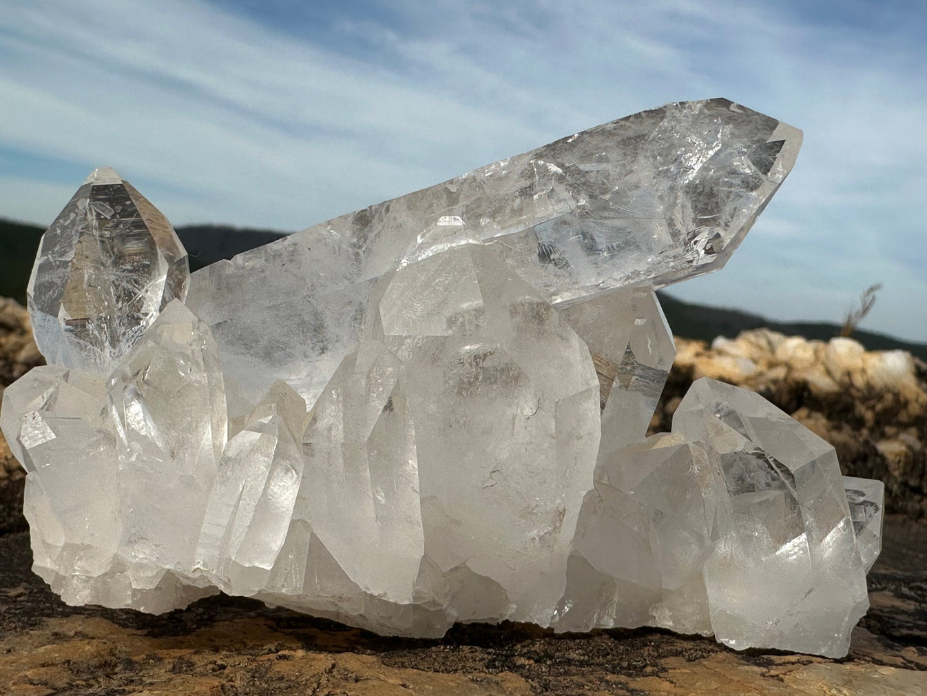 Small Uncut Unpolished Arkansas Crystal Cluster – Ron Coleman Mining