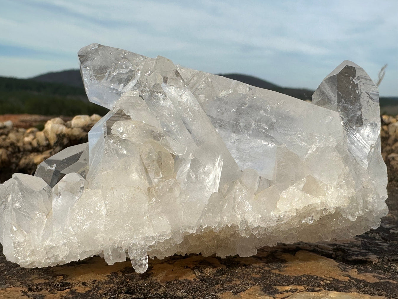 Small Uncut Unpolished Arkansas Crystal Cluster – Ron Coleman Mining