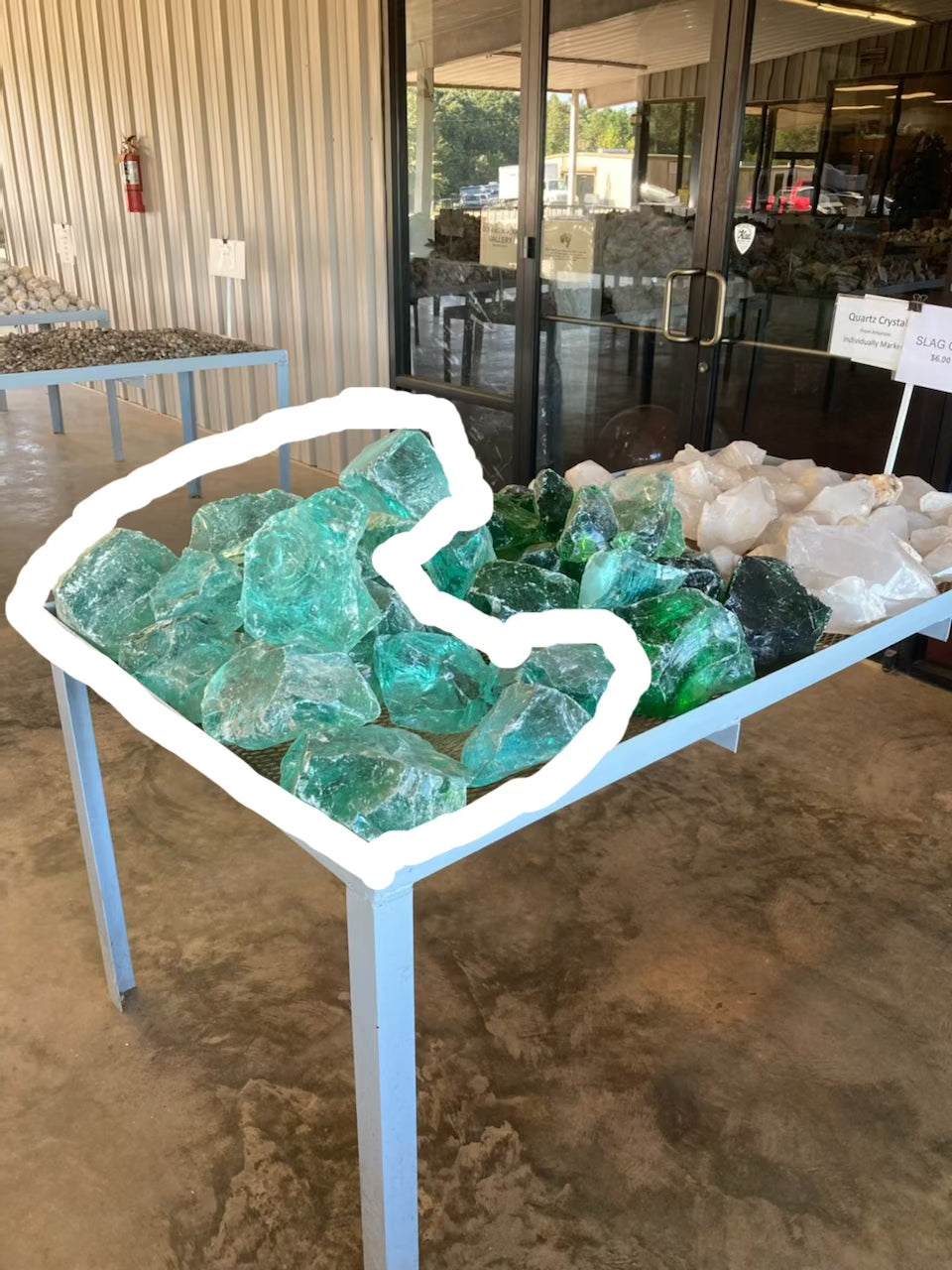Large Slag Glass Chunks Cullet Glass Sold In Bulk Blue Green Recycled ...